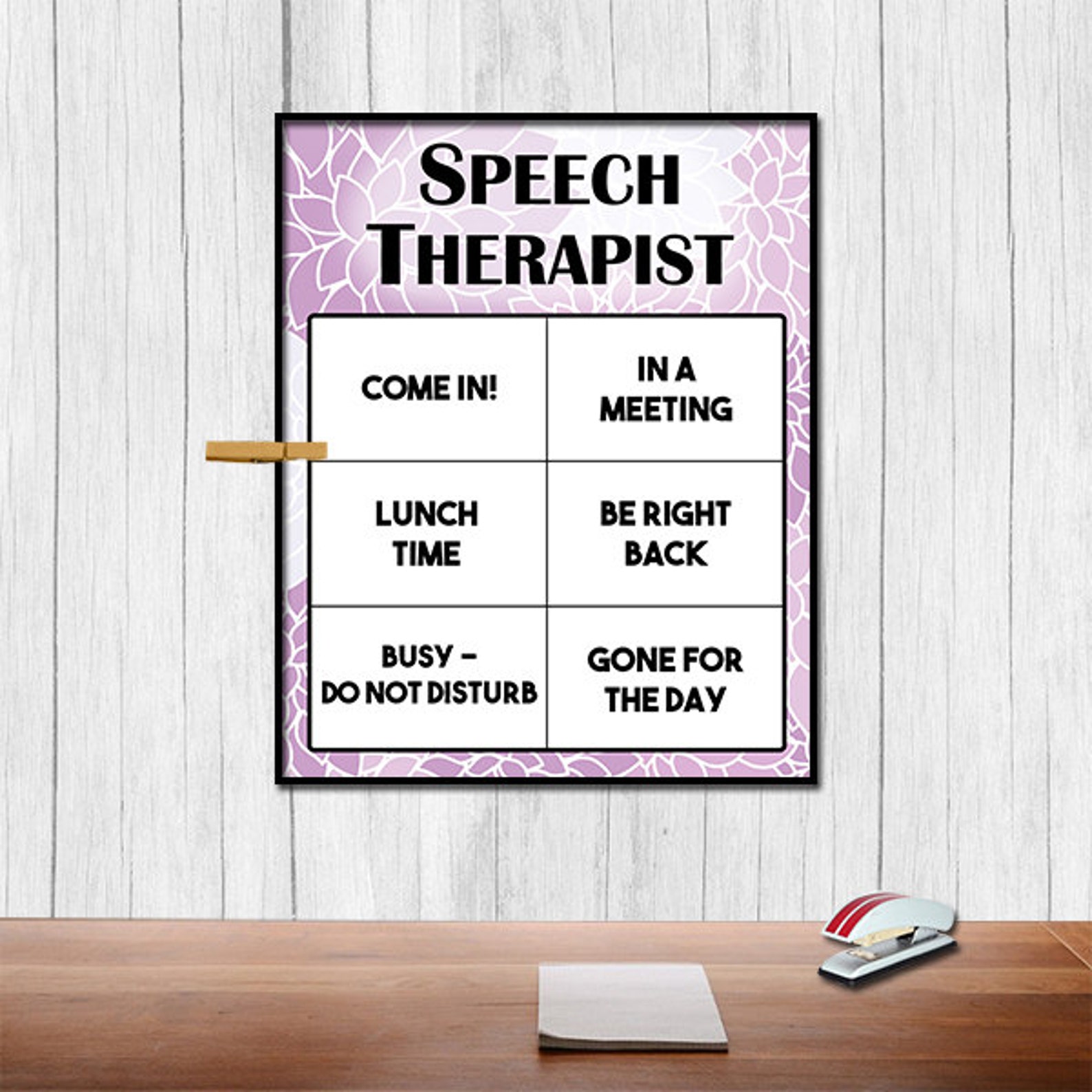 Speech Therapist Door Sign Digital Download Speech Therapy Sign Instant ...