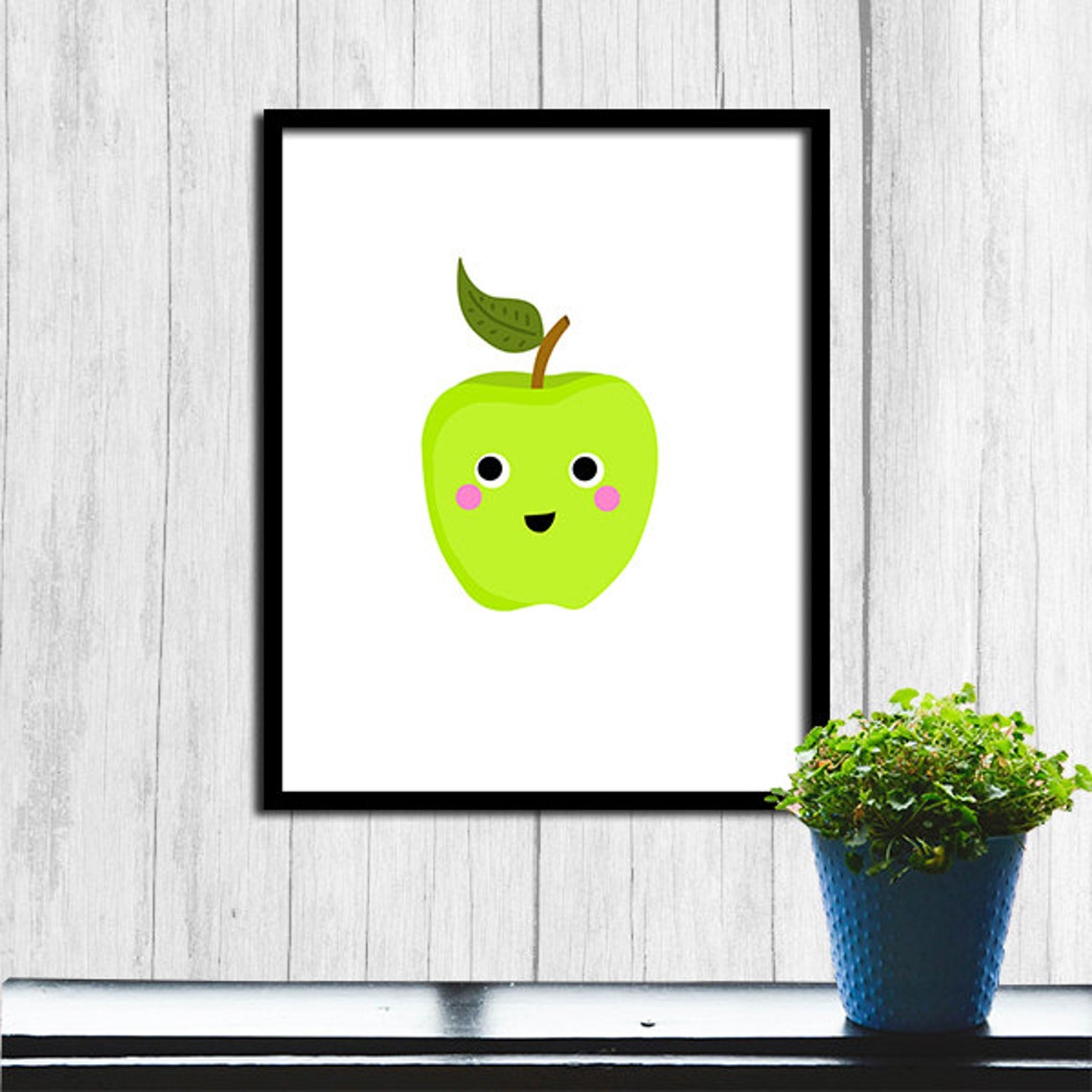 Apple Print Nursery Decor Digital Download Nursery Art Apple - Etsy