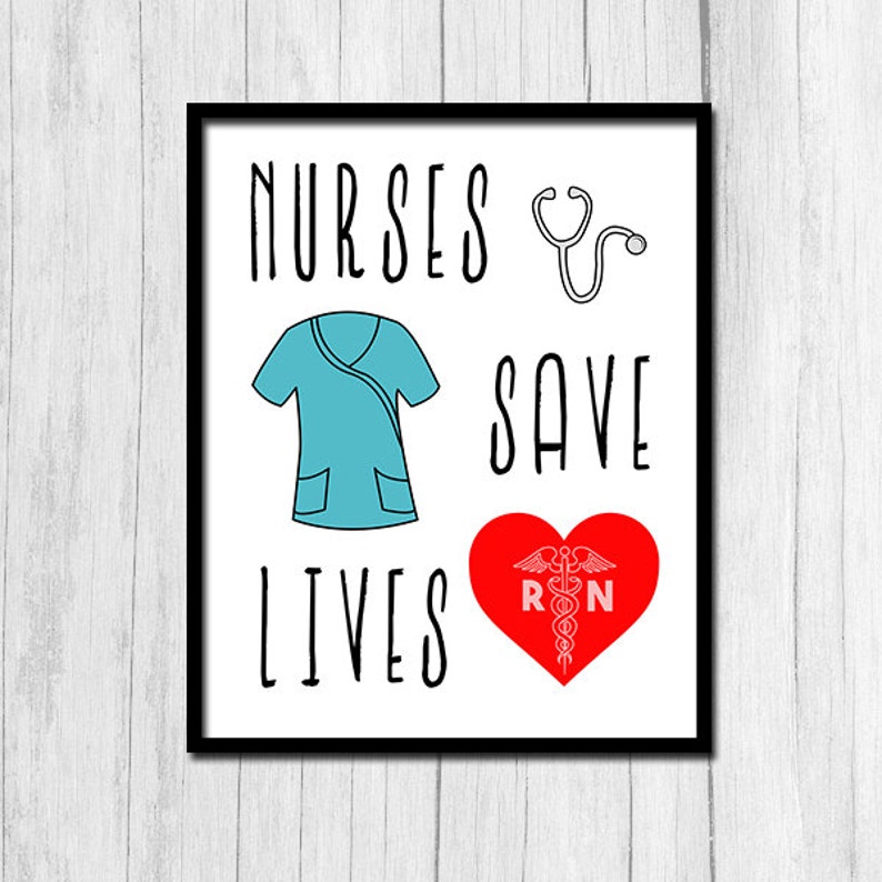 Nursing Gifts 'nurses Save Lives' Digital Prints Gift for Nurse Door ...