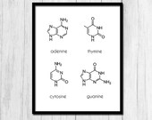 Science Art Print Digital Download Molecule Art Poster - Etsy