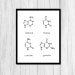 Science Art Print Digital Download Molecule Art Poster - Etsy