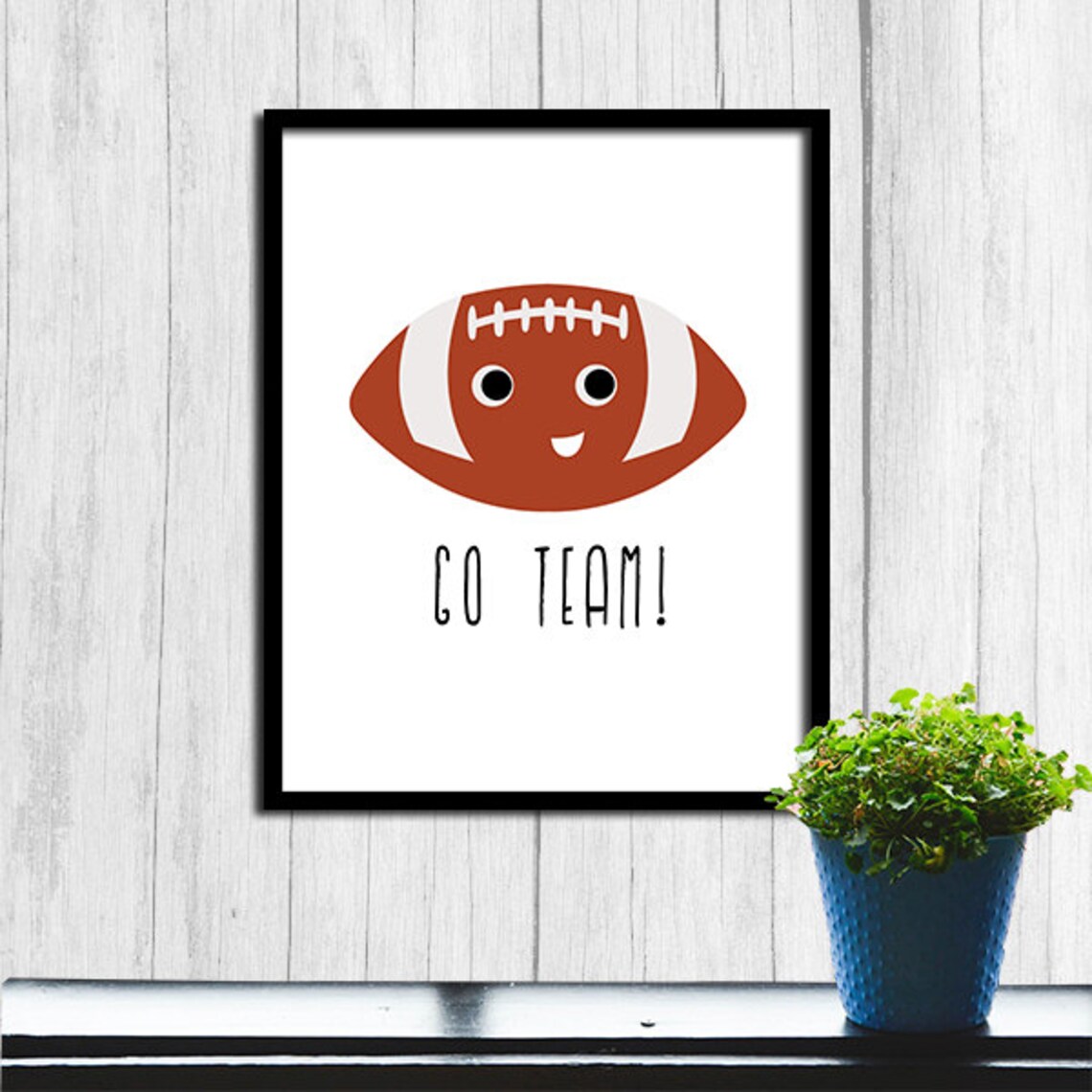 Football Printables Sports Printables Digital Download Football Print ...