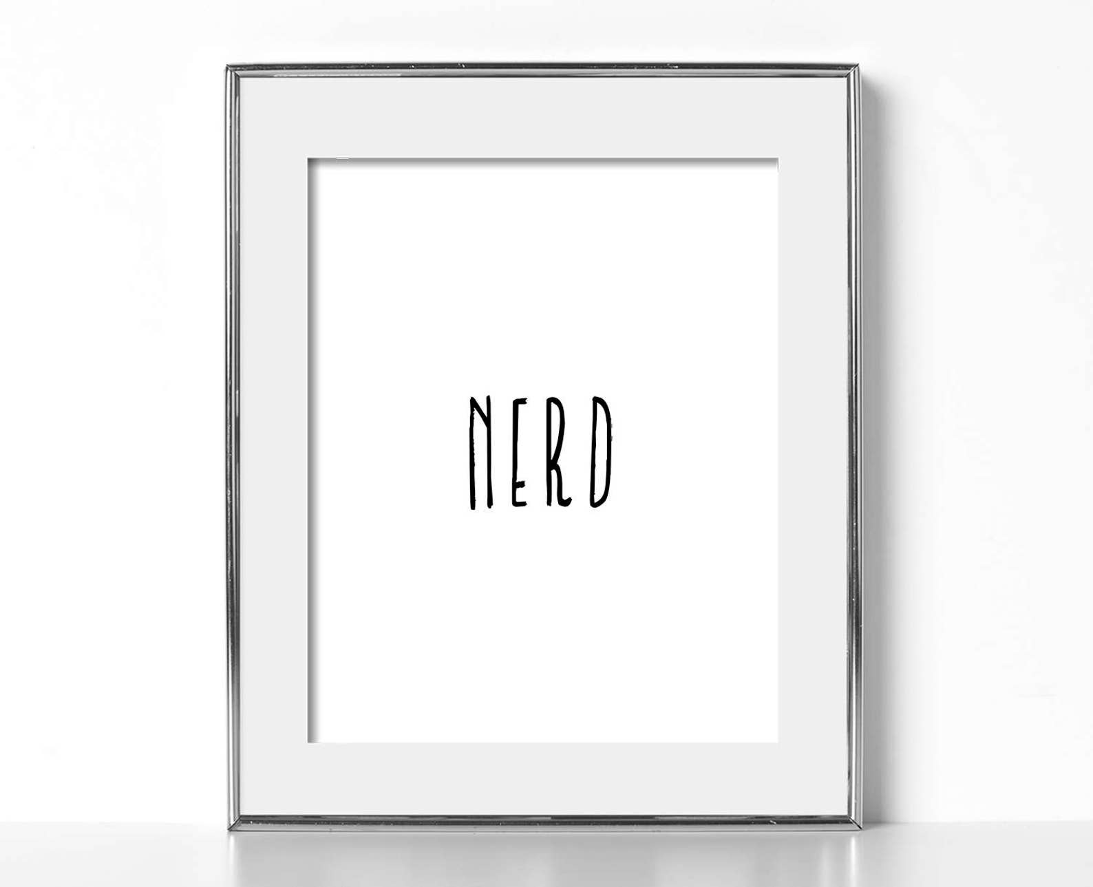 Nerd Print Digital Download Funny Nerd Print Cubicle Decor Funny ...