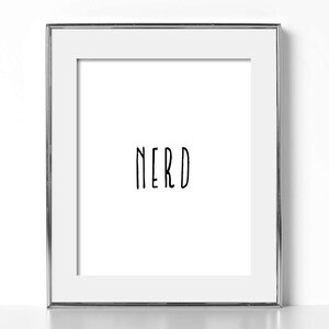 Nerd Print Digital Download Funny Nerd Print Cubicle Decor Funny ...