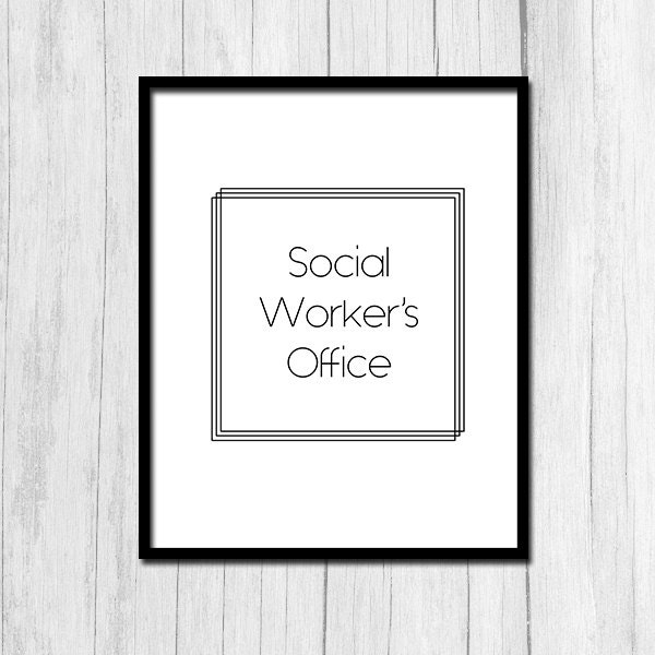 Social Worker Gift Digital Download Social Worker Office Sign - Etsy