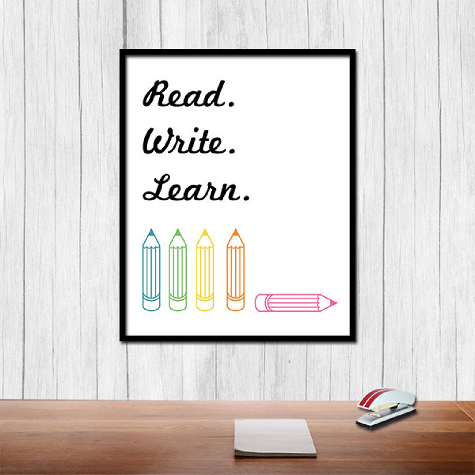 Reading Poster Classroom Decor Rainbow Print Digital Download - Etsy