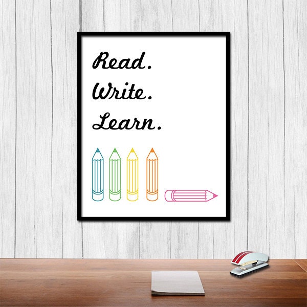 Reading Poster Classroom Decor Rainbow Print Digital Download - Etsy