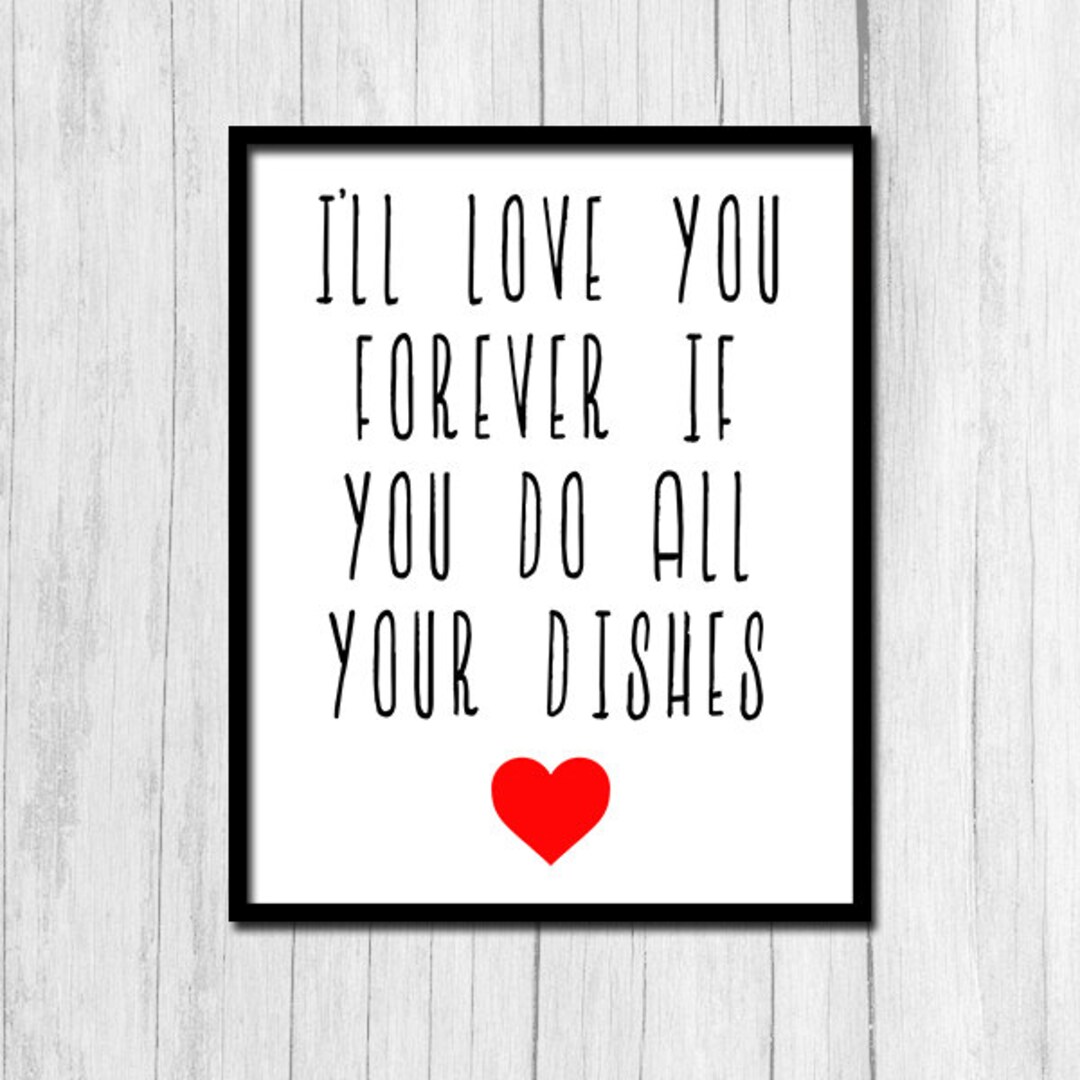 Clean up Sign Digital Download Dishes Sign Chores Sign Printable Art Do ...