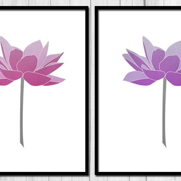 Flower Printable 8x10 Set of 4 Prints Flower Art 8x10 Digital Download ...