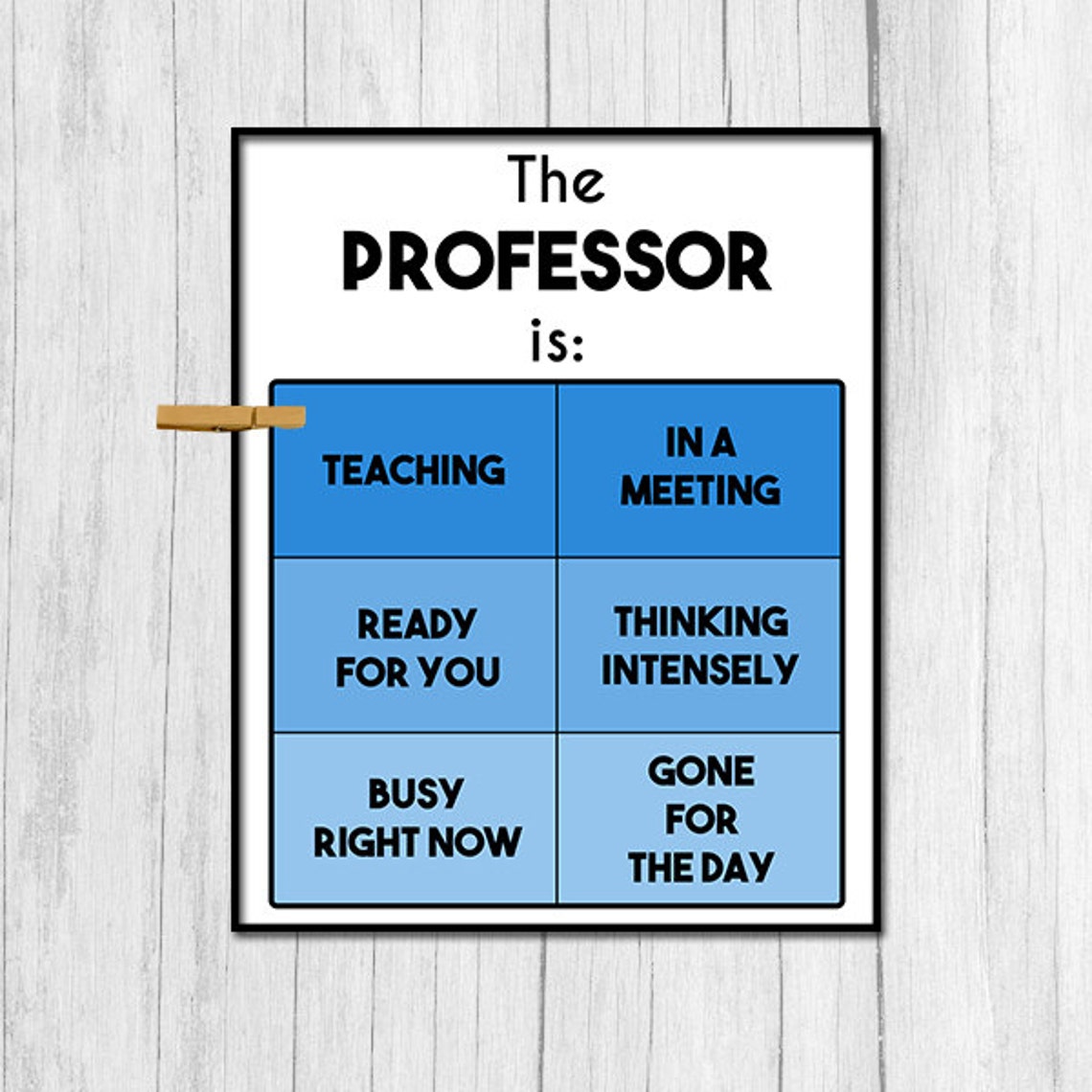 Professor Gift Door Sign Digital Download Gift for Professor Door Decor ...