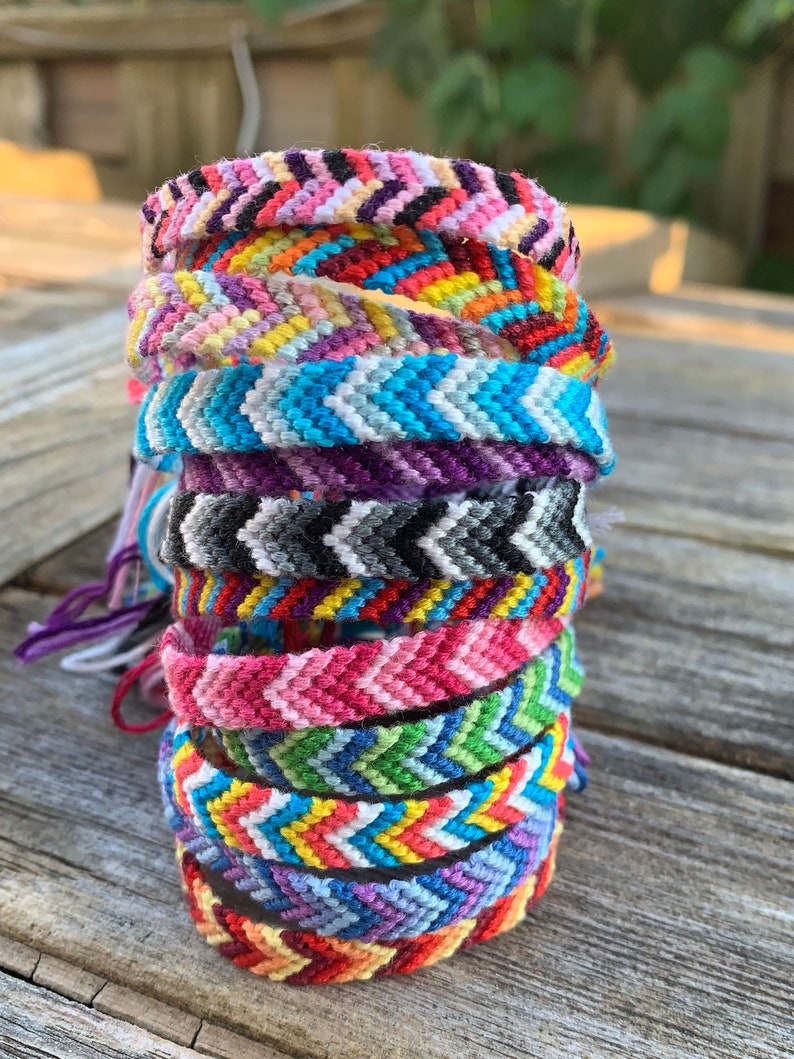 Chevron Friendship Bracelets Vsco Bracelets Striped - Etsy