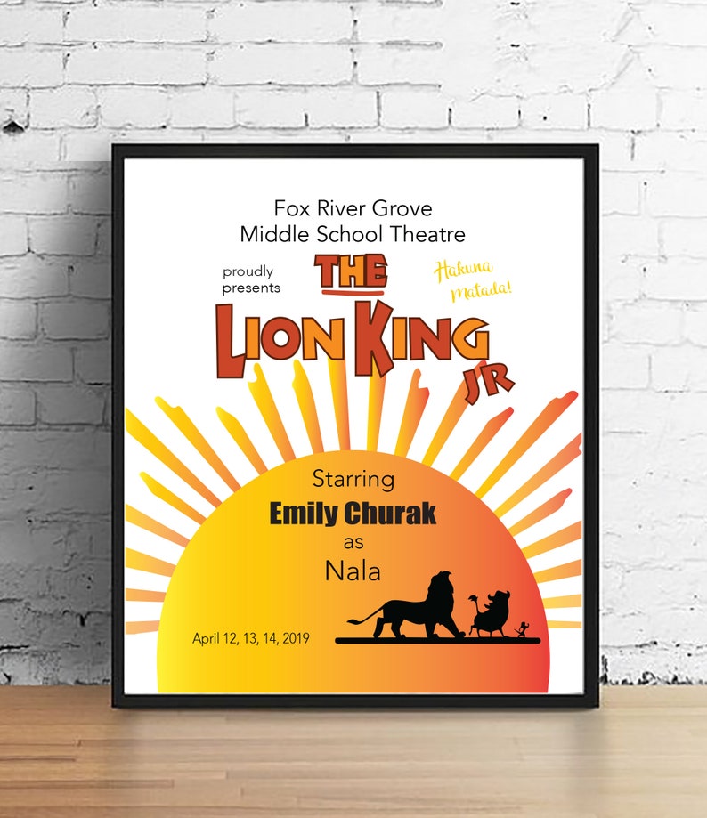 Lion King the Musical Playbill Poster Simba Mufasa | Etsy