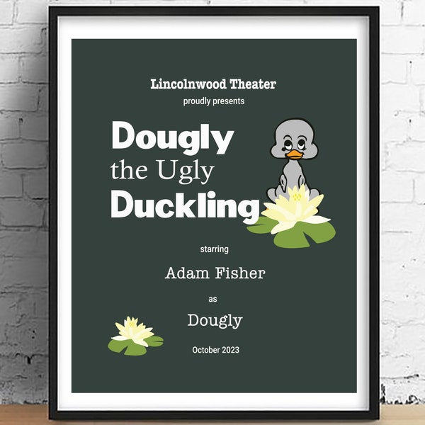 The Ugly Duckling Poster - Etsy