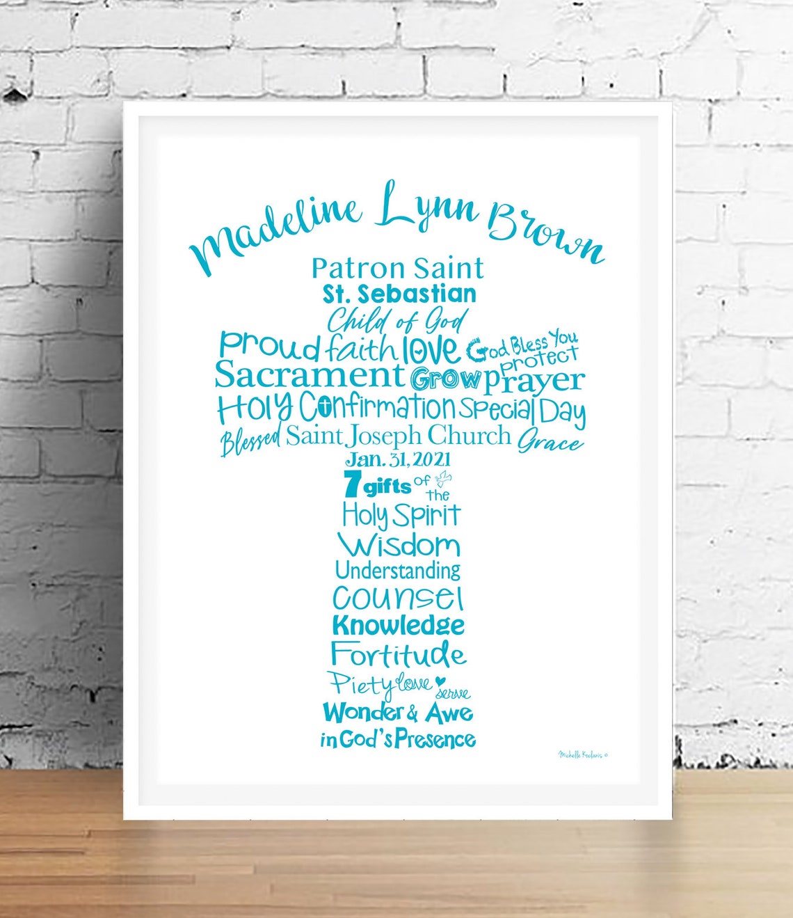 Confirmation Cross Custom Digital Download Confirmation - Etsy