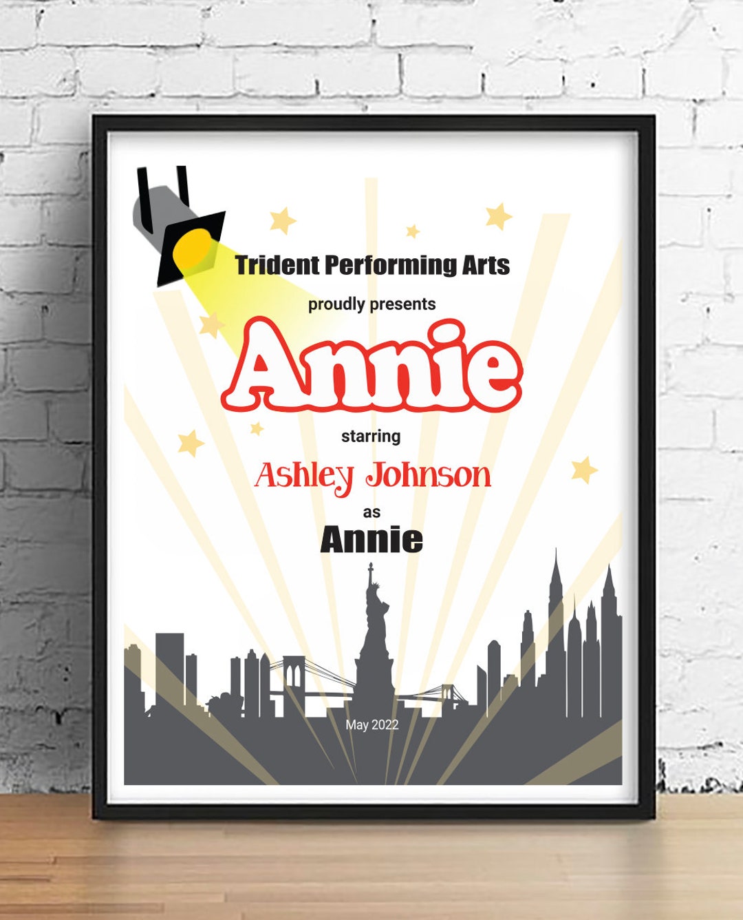 Annie the Musical • Annie Jr Theater • Actor • Gift for Director ...