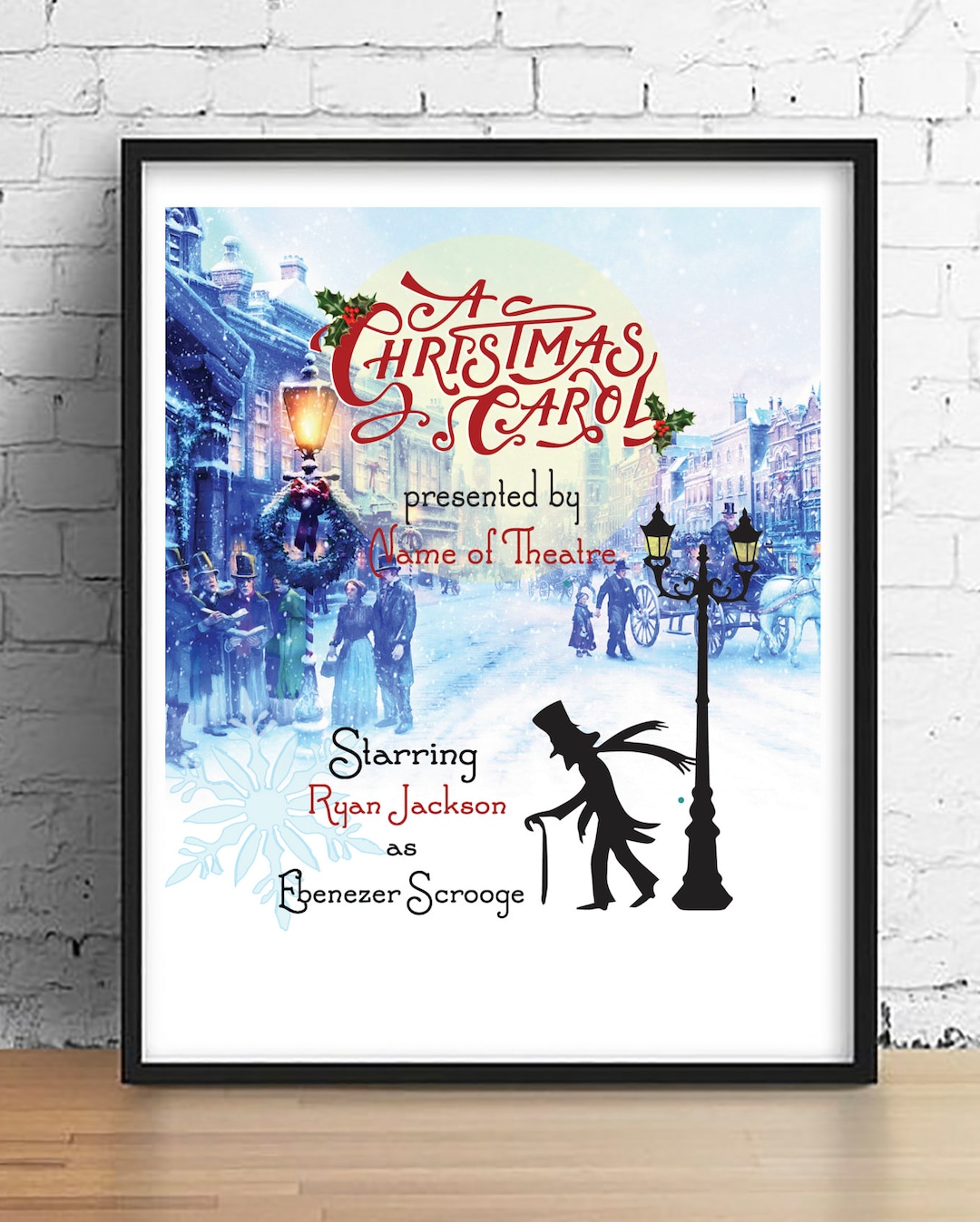 A Christmas Carol Playbill Print: Personalized Theater Gift (digital ...