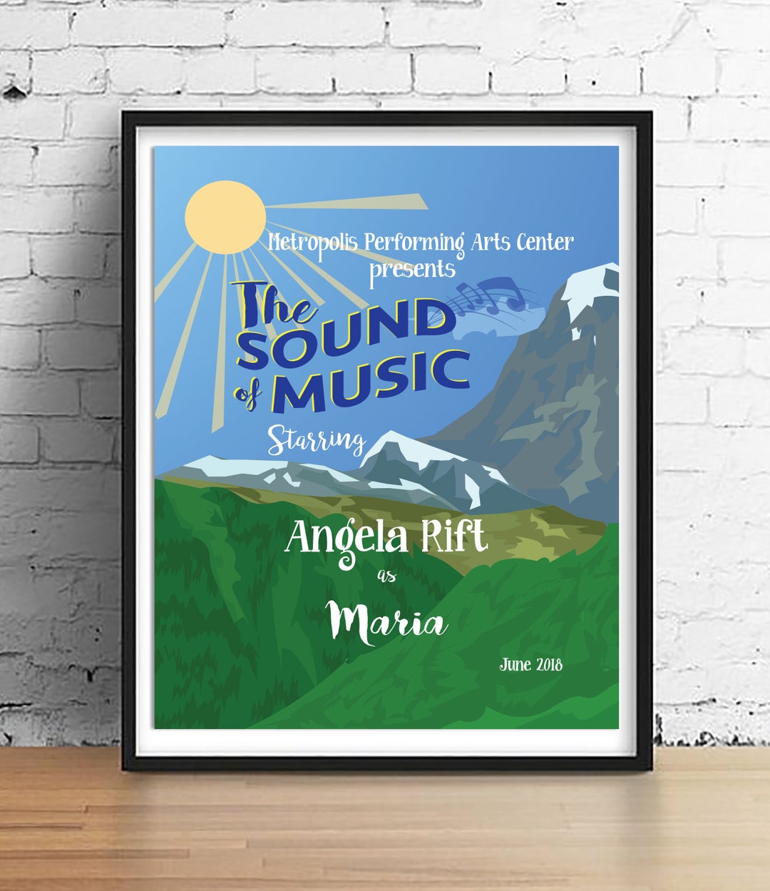 Custom "the Sound of Music" Play Poster: Actor Gift (digital Download ...