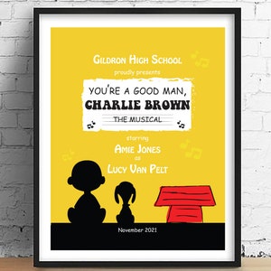 Charlie Brown, the Musical Playbill Poster | Lucy | Linus | Charlie ...