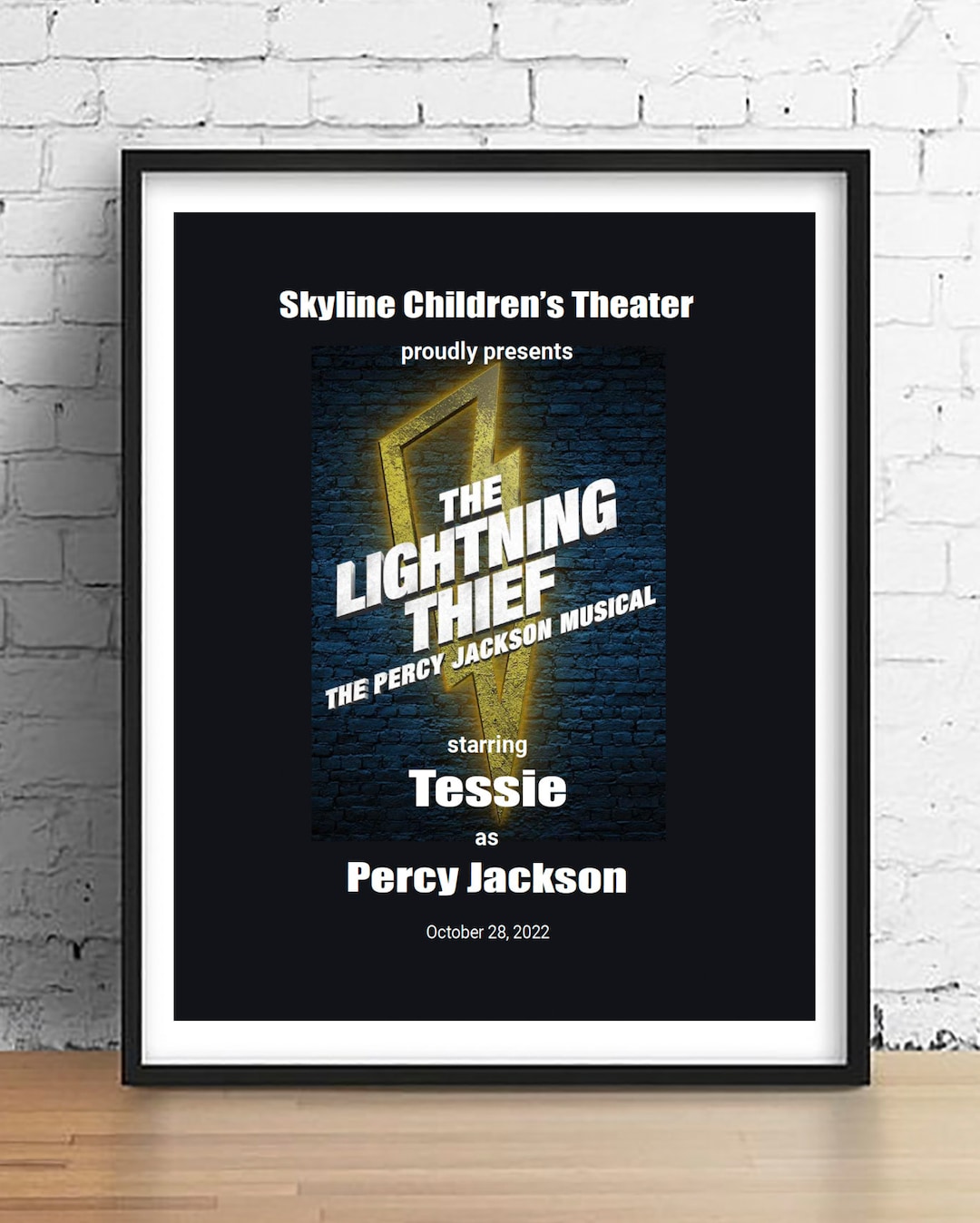 The Lightening Thief Percy Jackson Gift Theatre Poster Actor Middle ...