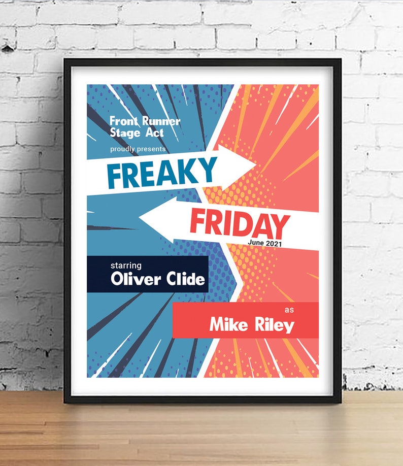 Custom Freaky Friday Musical Poster: Personalized Cast Gift (digital ...