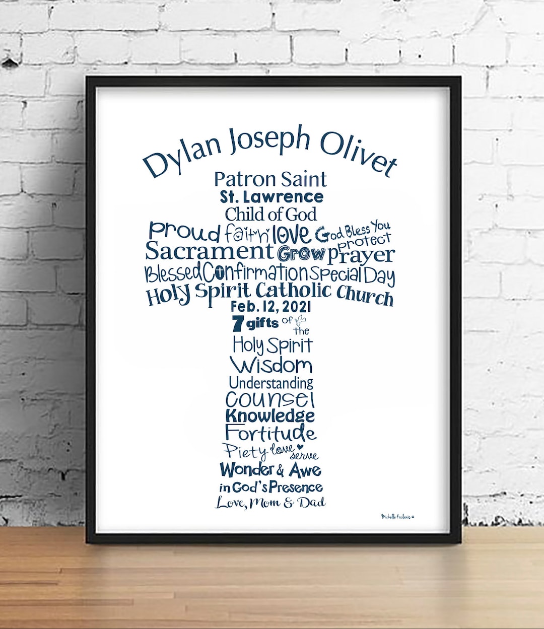 Confirmation Cross Custom| Digital Download | Confirmation Gift ...