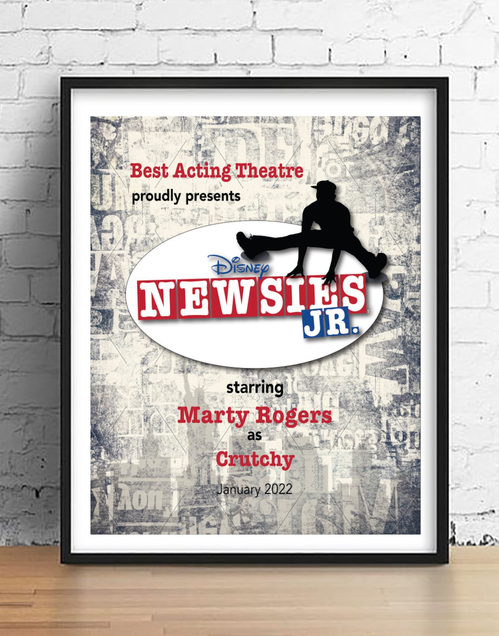 Newsies the Musical Playbill Poster Gift for Actor Gift - Etsy