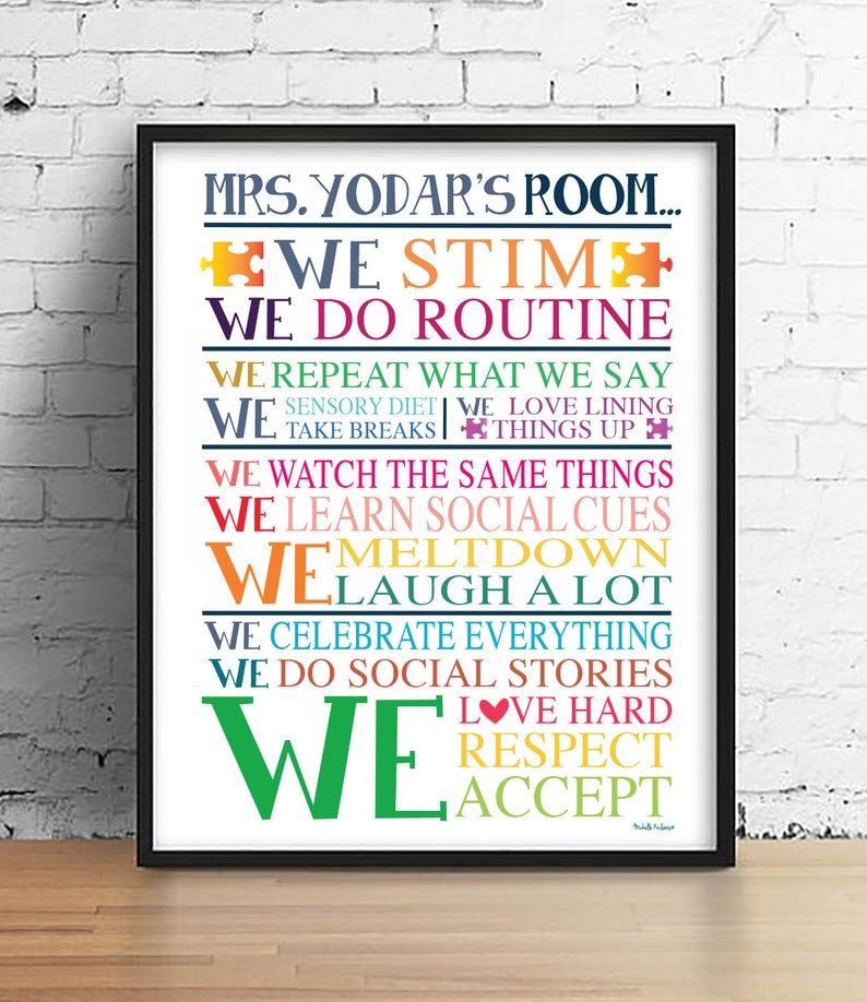 Autism Awareness Autism Poster Class Autistic Students | Etsy