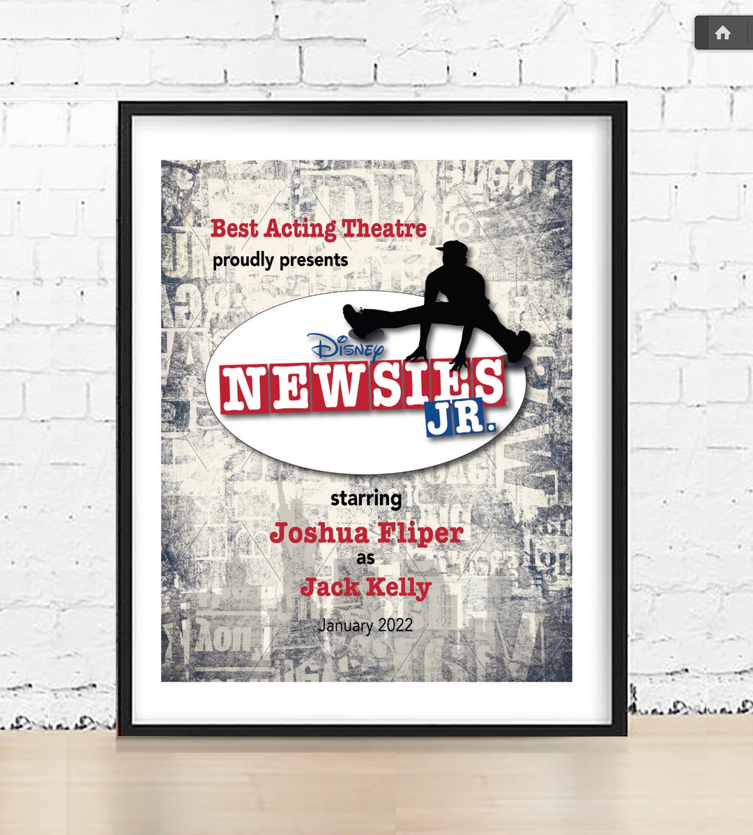 Newsies the Musical Playbill Poster | Gift for Actor | Gift for Actress ...