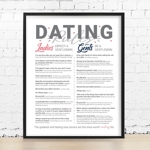 Rules for Dating - Etsy