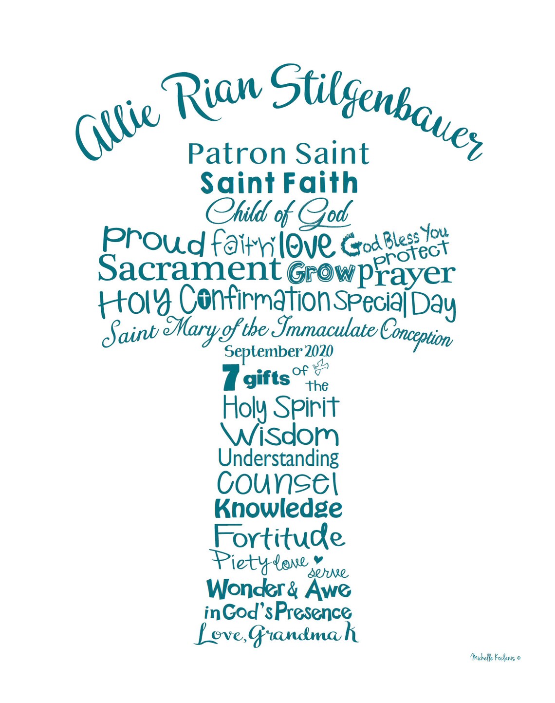 Confirmation Cross Custom Digital Download Confirmation - Etsy