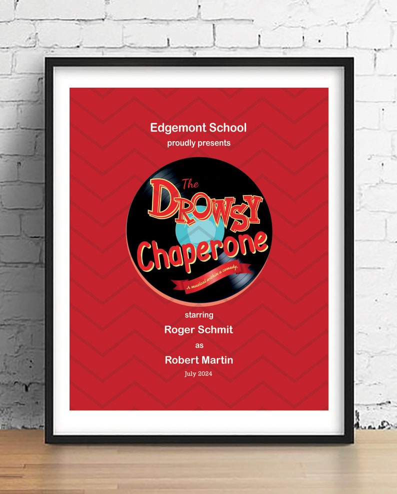 The Drowsy Chaperone Musical Poster: Custom Playbill Gift (digital ...