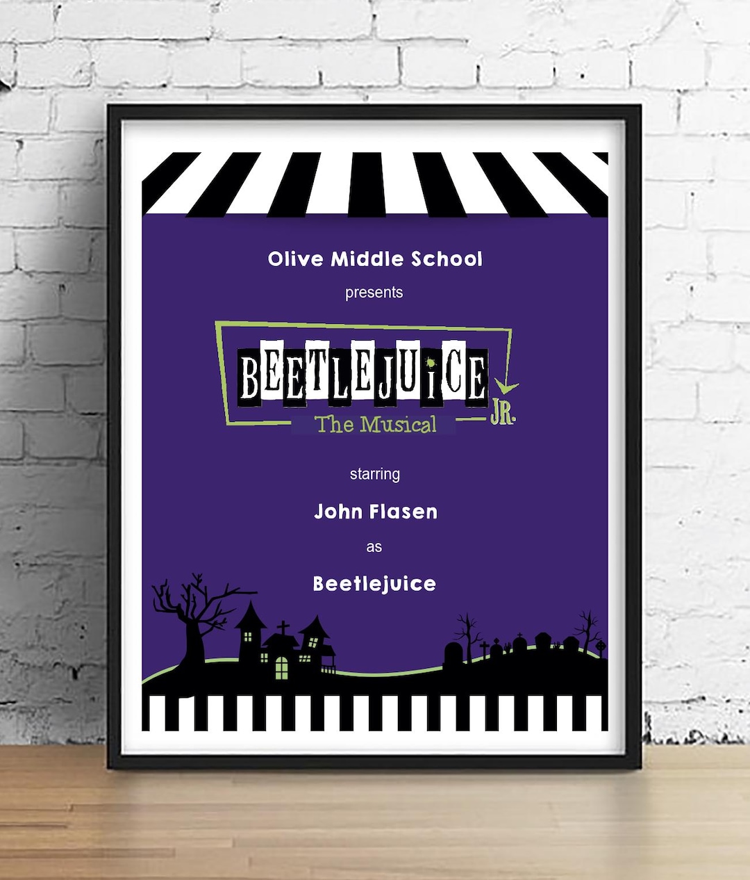 Custom Beetlejuice Musical Theatre Gift: Personalized Actor Print ...