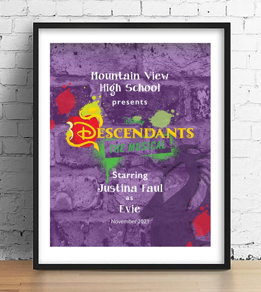 Personalized Descendants Playbill Poster: Gift for Actor (digital ...