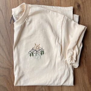 SUNRISE Tshirt Embroidery Design / Sun Rising Over Mountains ...