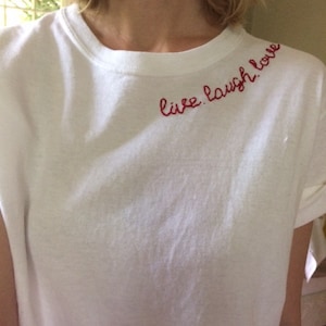 CUSTOM EMBROIDERED COLLAR / Personalized Embroidered Shirt | Etsy