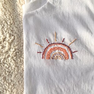 Abstract Sun Embroidery Design Abstract Sunset Embroidery Art - Etsy