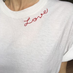 CUSTOM EMBROIDERED COLLAR / Personalized Embroidered Shirt | Etsy