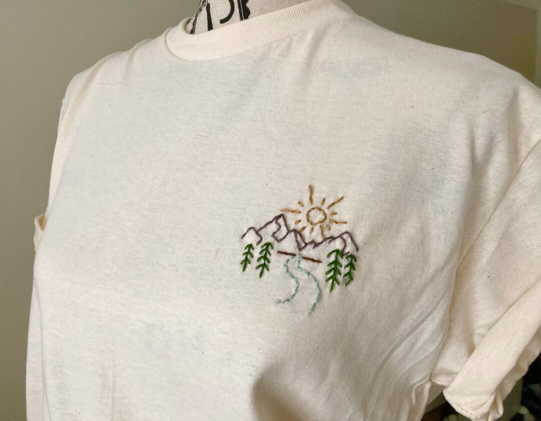 SUNRISE Tshirt Embroidery Design / Sun Rising Over Mountains ...