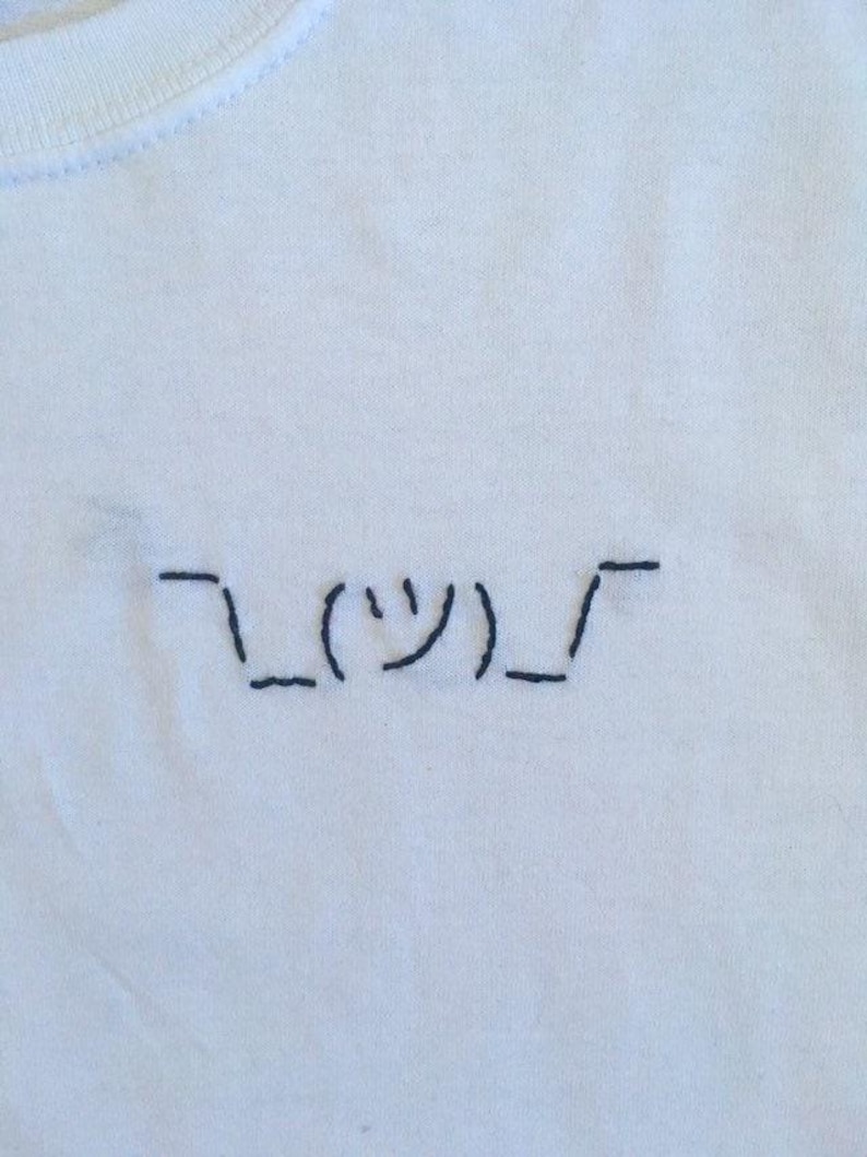 Shrug Emoticon (ツ) Tee, Shrugging Emoji Gift for Meme Lover, Whatever ...