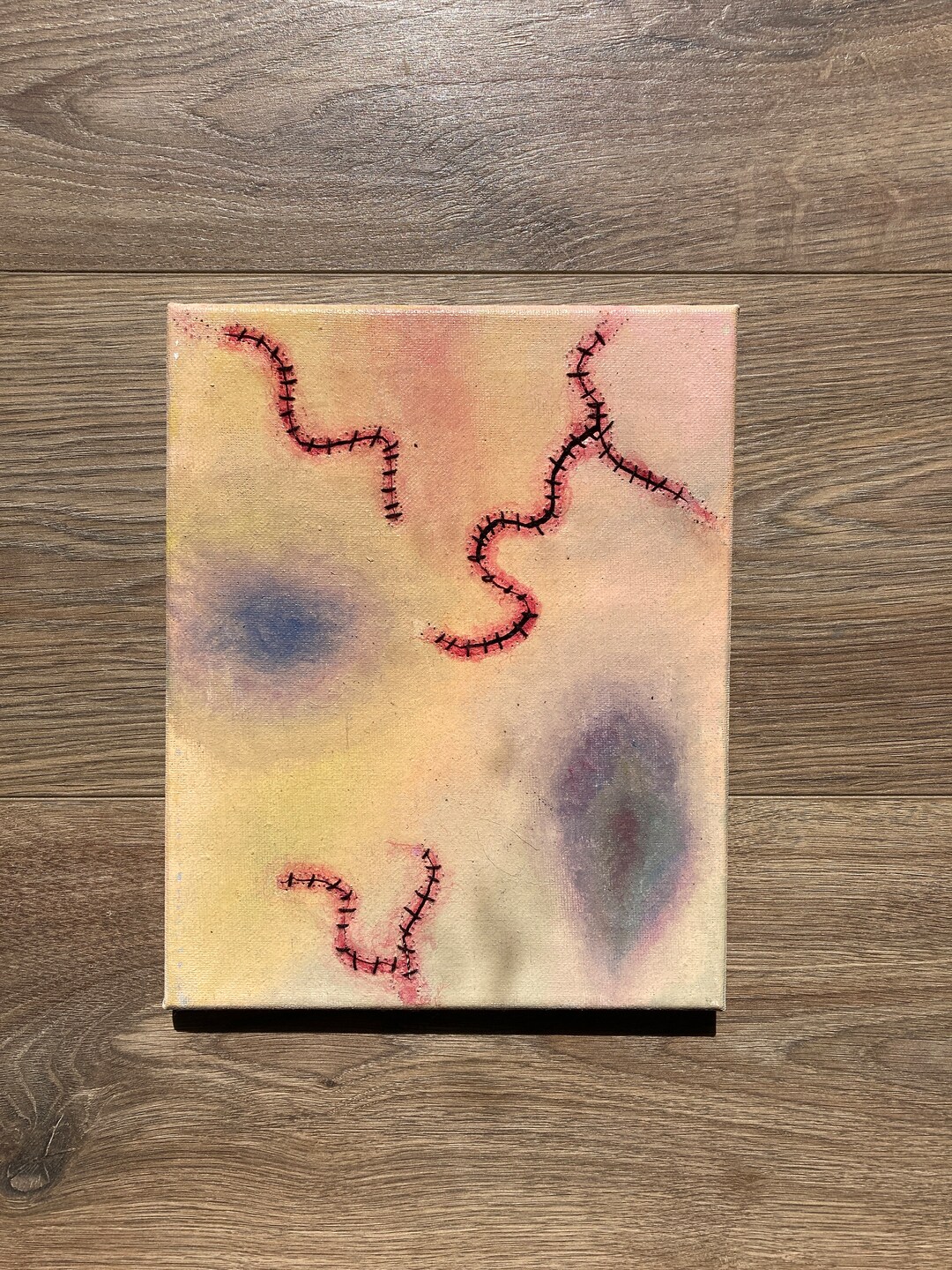 Body Horror Decor Creepy Painting Embroidery Painting Human Skin Horror ...