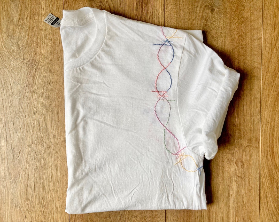 Barb Wire Shirt Sleeve Embroidery Pastel Goth Shirt Barbwire Choker ...