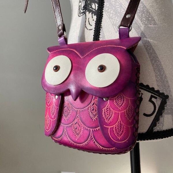 Leather Owl Purse - Etsy