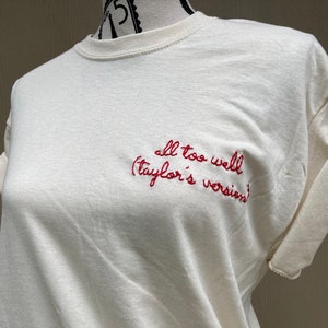 Cursive Embroidery Font Personalized Tshirt Custom Embroidered Shirt ...