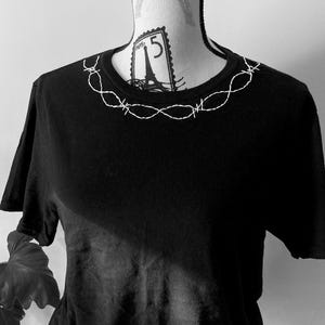 Custom Barb Wire Shirt Collar Embroidered Neckline Embroidery Hand ...