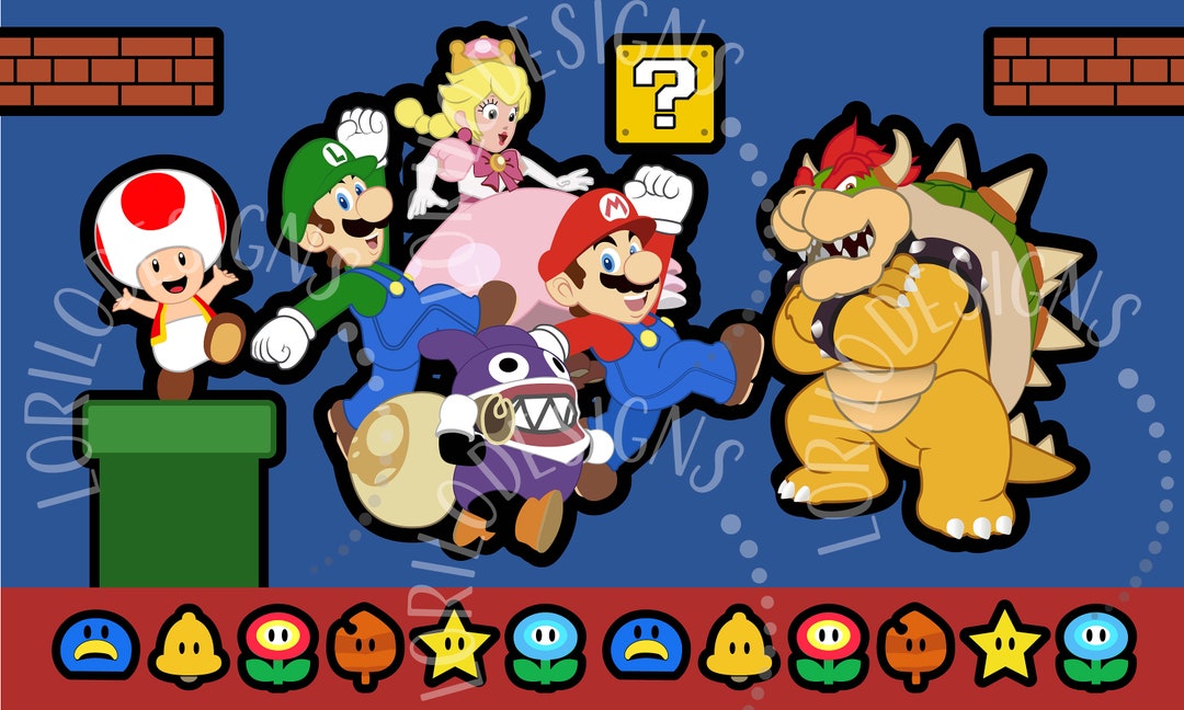 Super Mario Bros Large Image Feat. Nabbit - Etsy