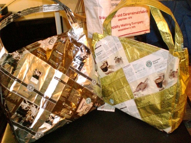 Tutorial How to Make Coffee Bag Handbag Tote With Separate Lining - Etsy