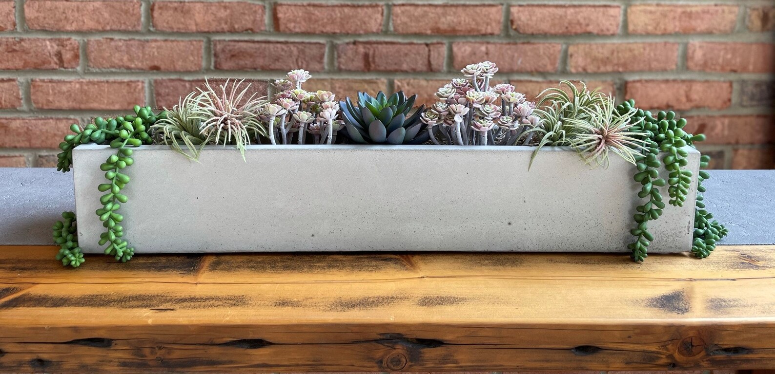 Trough Centerpiece Planter / Concrete / Dining Table / Gift ...