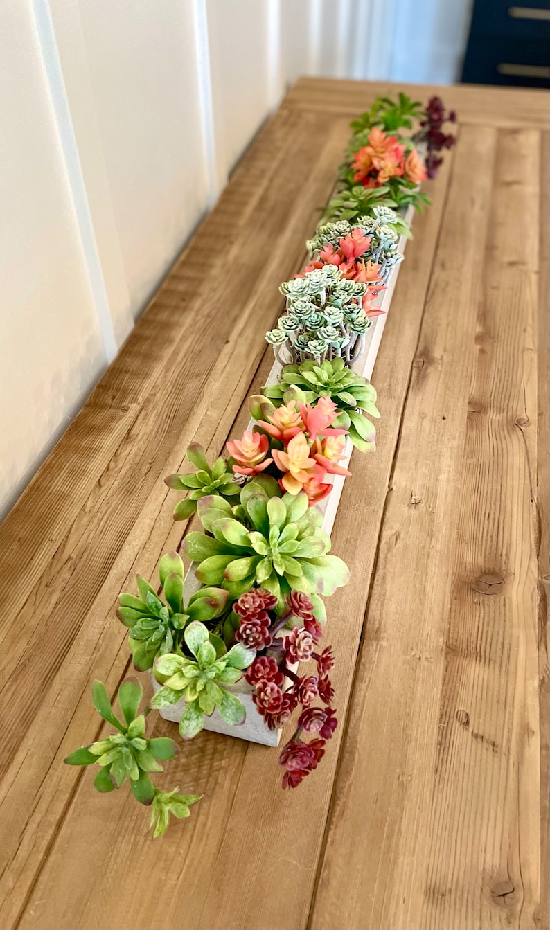 Trough Centerpiece Planter / Concrete / Dining Table Decor / Gift ...