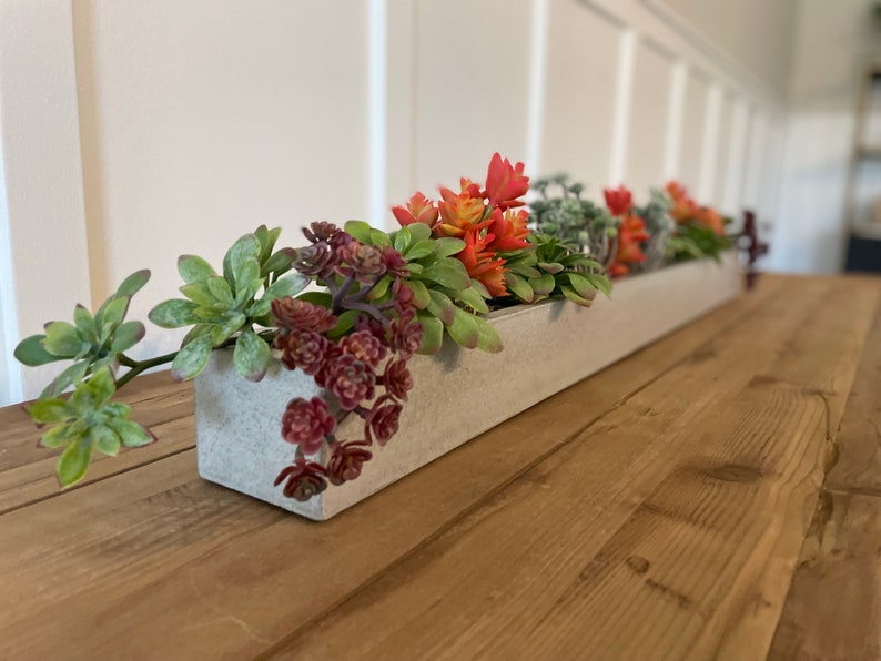 Trough Centerpiece Planter / Concrete / Dining Table Decor / Gift ...