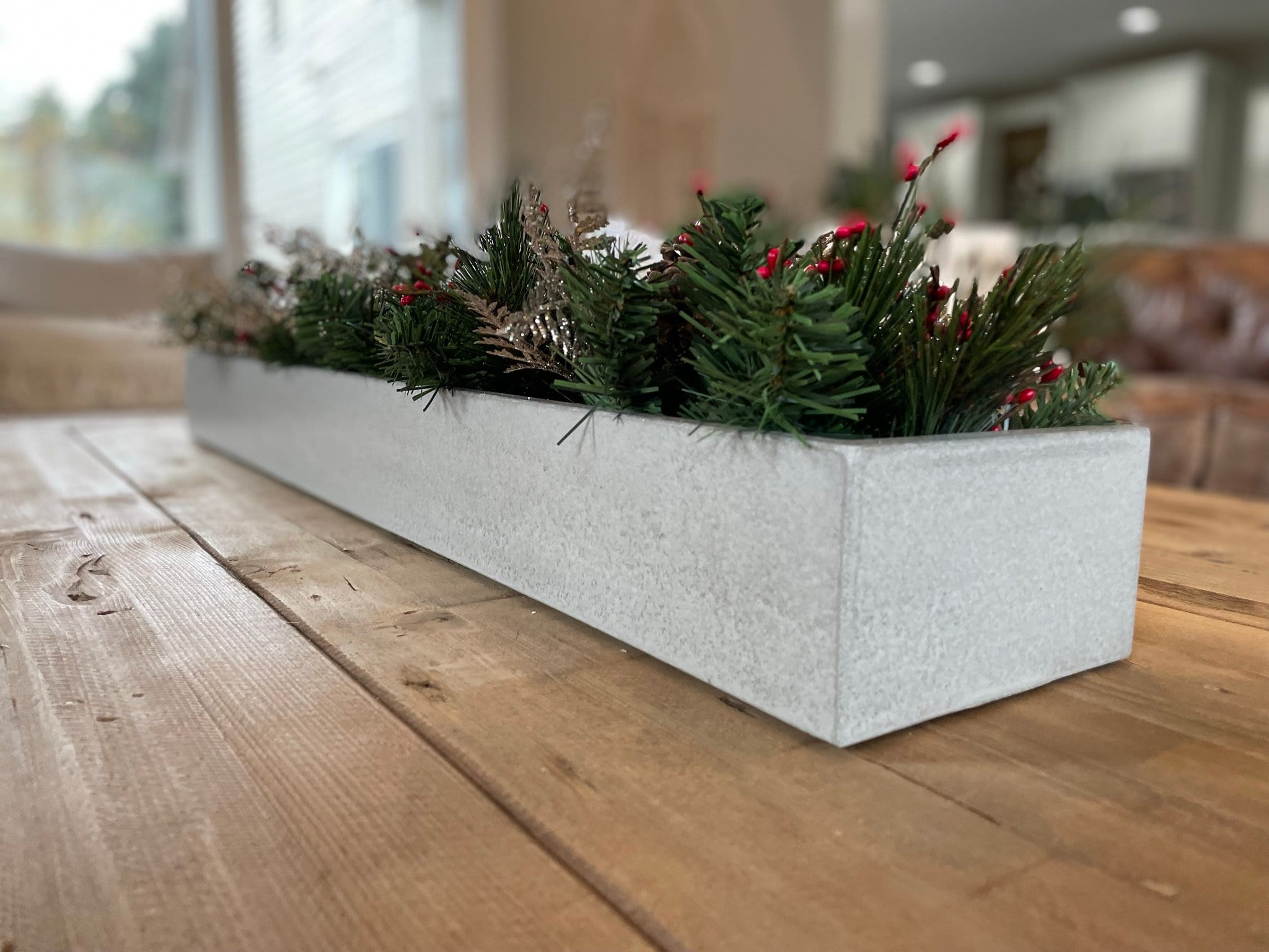 Trough Centerpiece Planter / Concrete / Dining Table Decor / Gifts ...